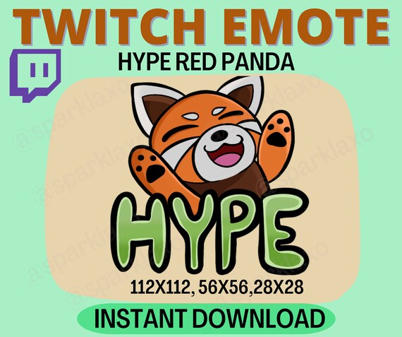 Hype Red Panda Emote/ Twitch Emote / Instant Download /free - Etsy