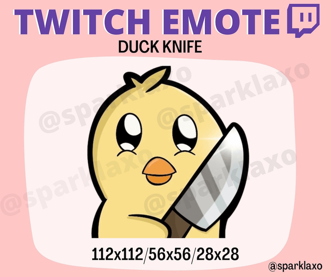 Twitch Emote / Kawaii Duck Holding a Knife / Instant Download / Cute ...