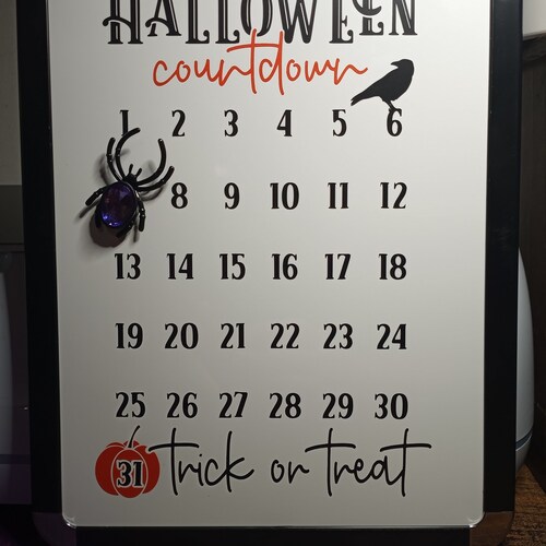 Halloween Countdown Board With Magnetic Effect - Etsy
