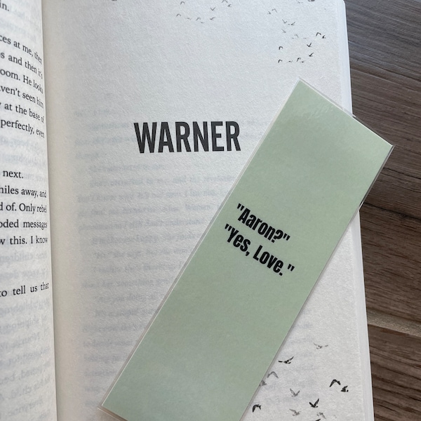 Aaron Warner Shatter Me Bookmark - Etsy