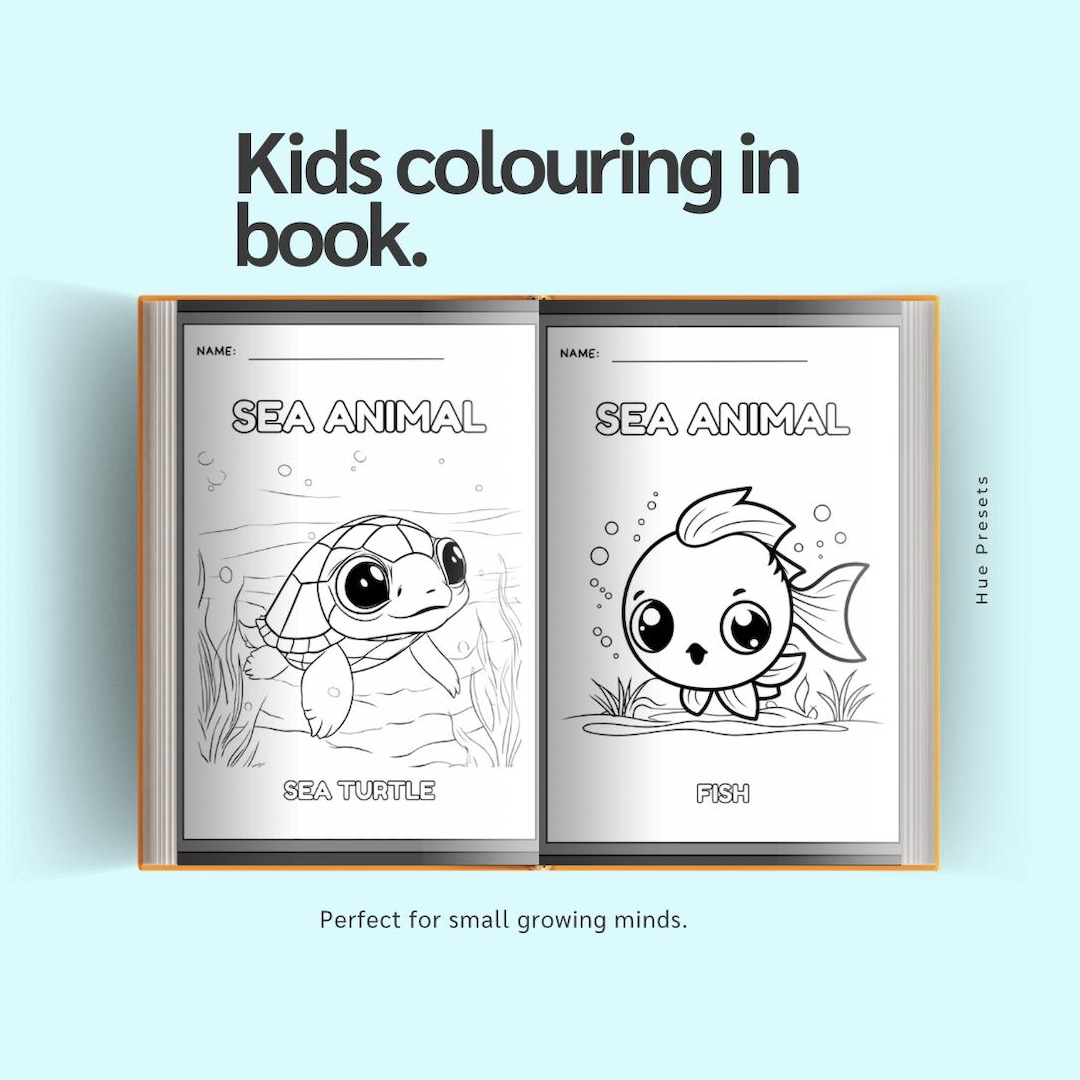Under the Sea: Printable Sea Animal Coloring Book for Kids | Fun ...