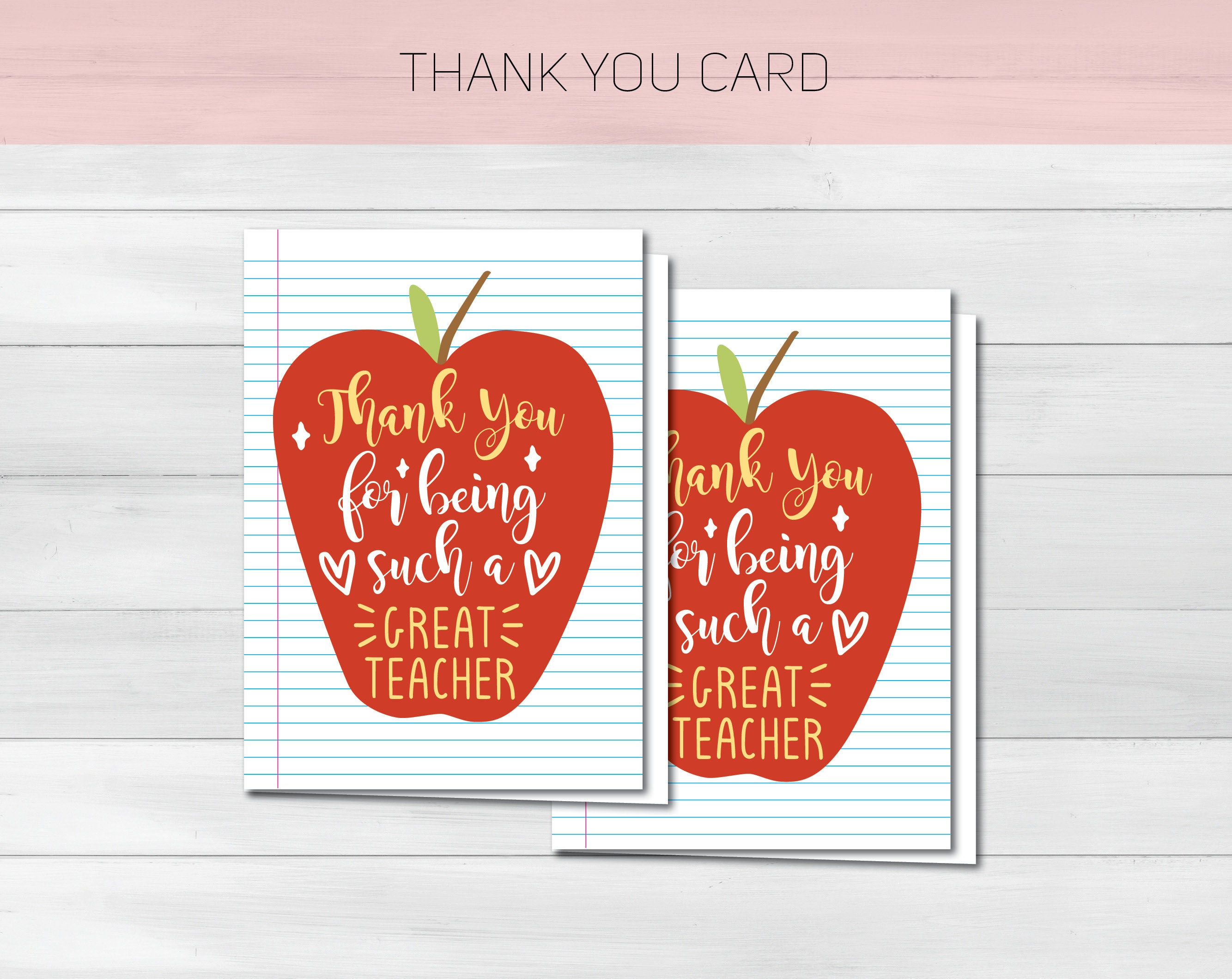 Teacher Thank You Card - Etsy