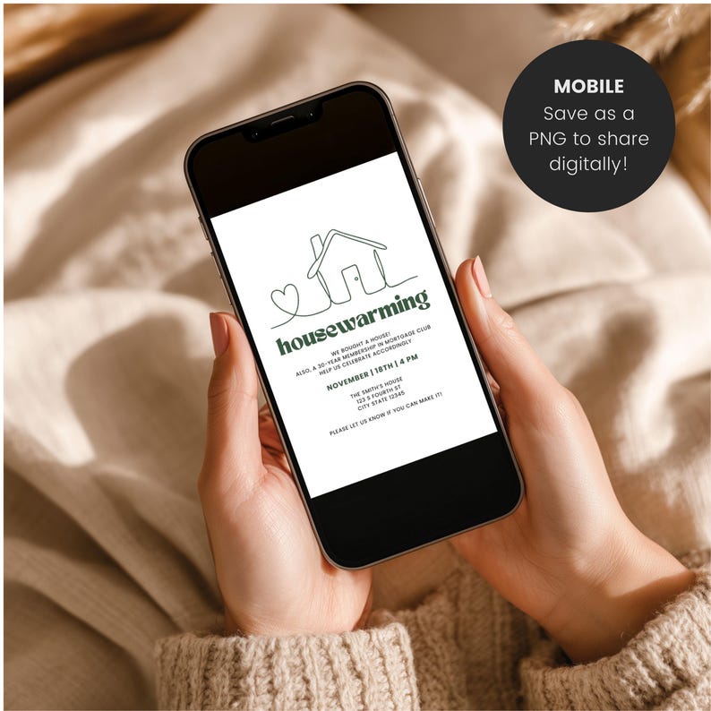 Housewarming Invitation: New Home Party Canva Template (digital ...