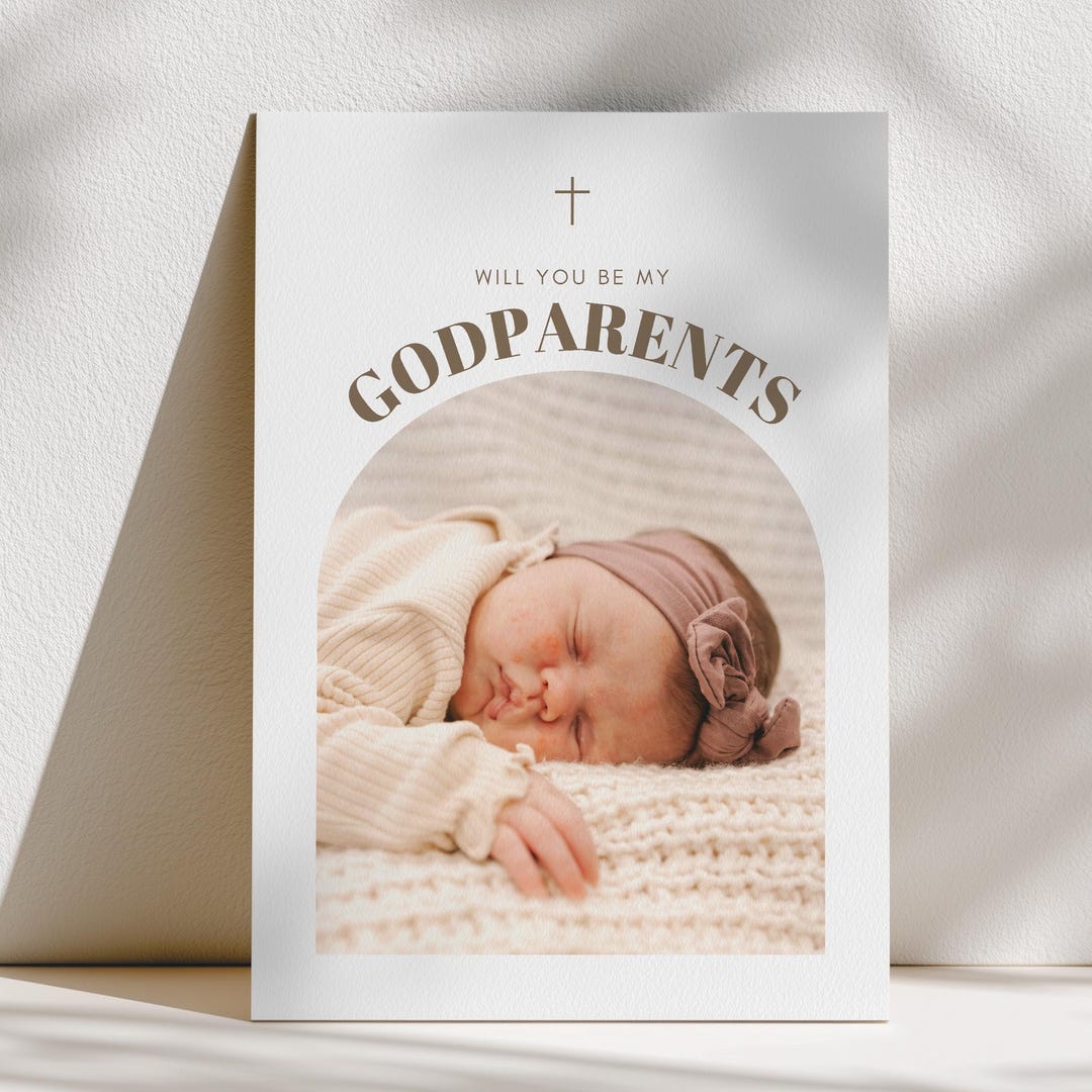 Godparent Proposal Card Template: Will You Be My Godfather, Godmother ...