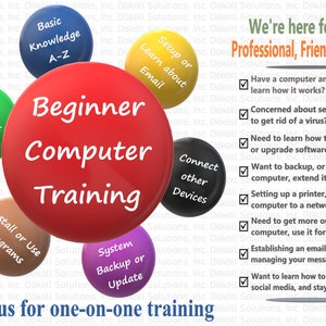 Beginner Computer Training, 2 Hour Technical Support, Microsoft Windows ...