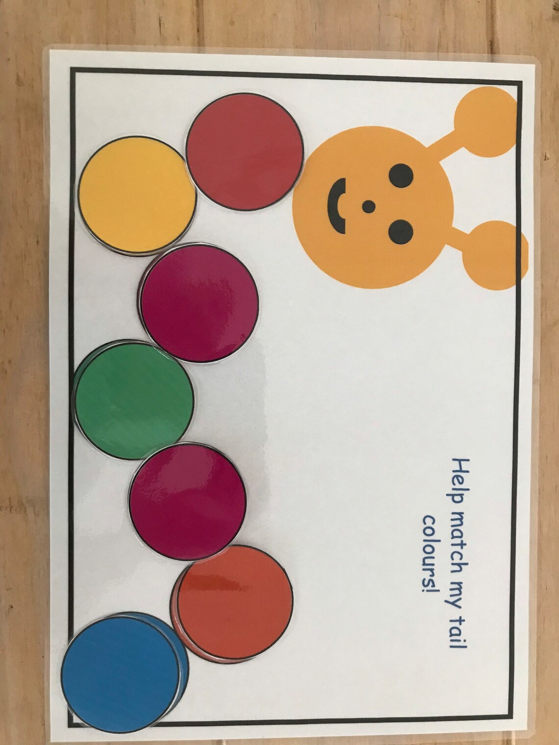 Caterpillar Colour Matching Worksheet, Busy Book Sheet, Learning ...