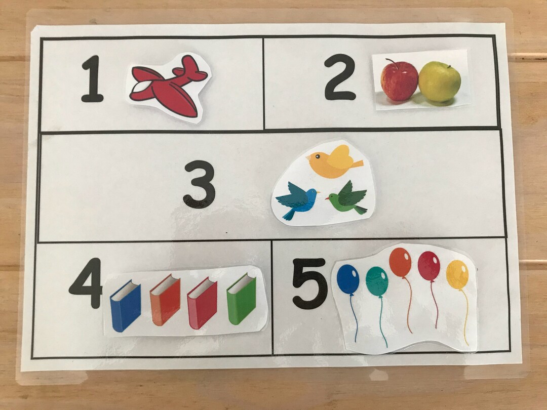 Count and Match Puzzle - Etsy