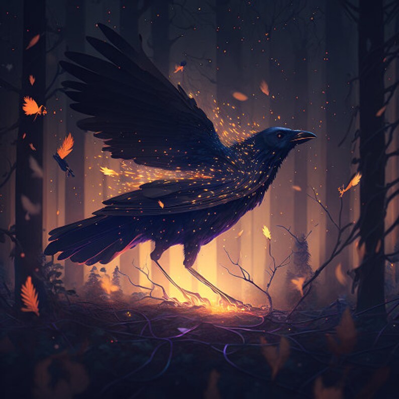 Magical Crow - Etsy