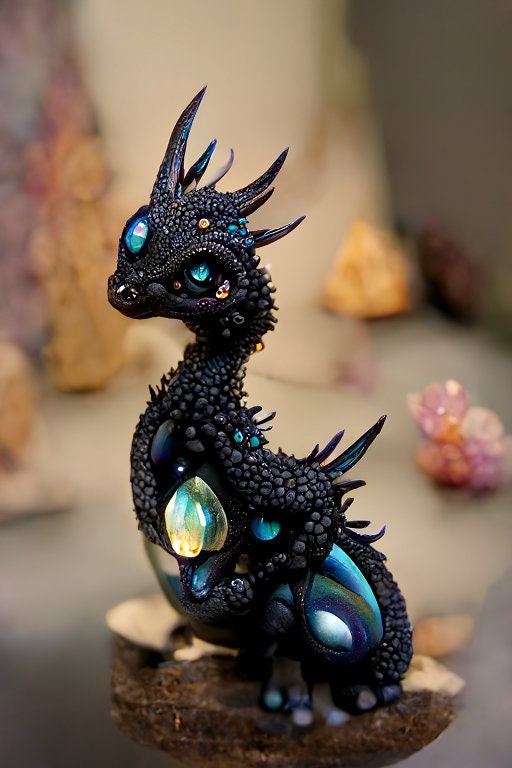 Obsidian Dragon - Etsy