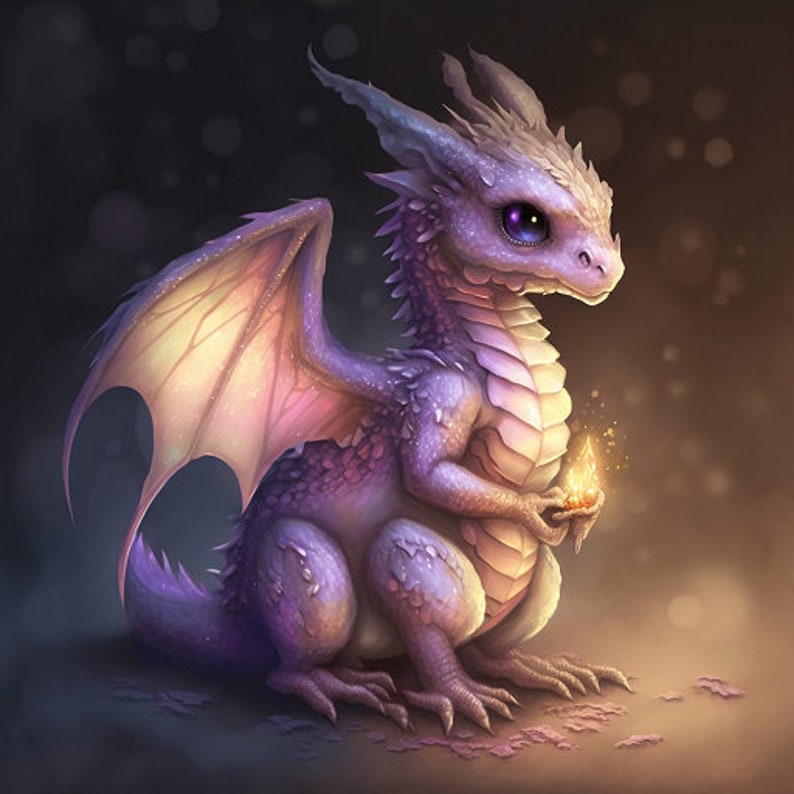 Baby Lavender Dragon - Etsy