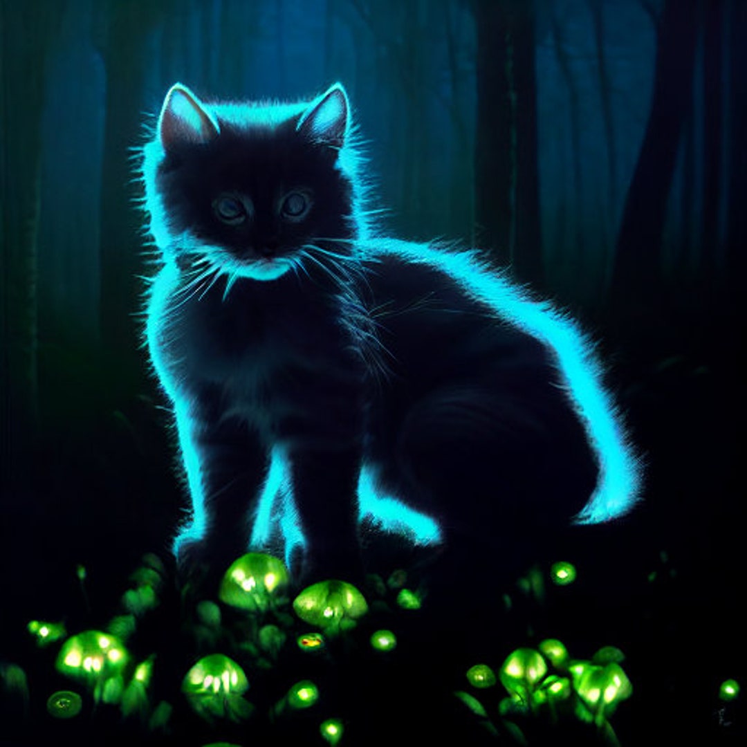 Bioluminescent Kitten - Etsy