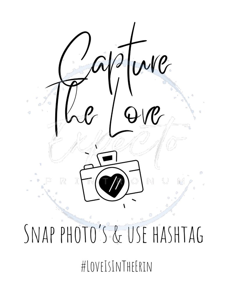 Editable Printable Hashtag Wedding Sign Template, Modern Wedding ...