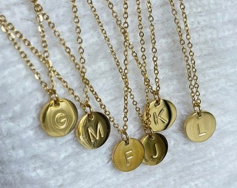 Initial Gold Waterproof Necklace - Etsy
