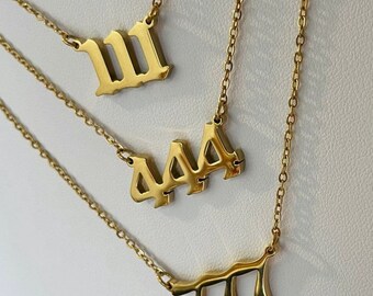 111 Gold Necklace - Etsy