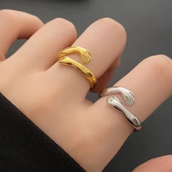Hug Ring Gold - Etsy