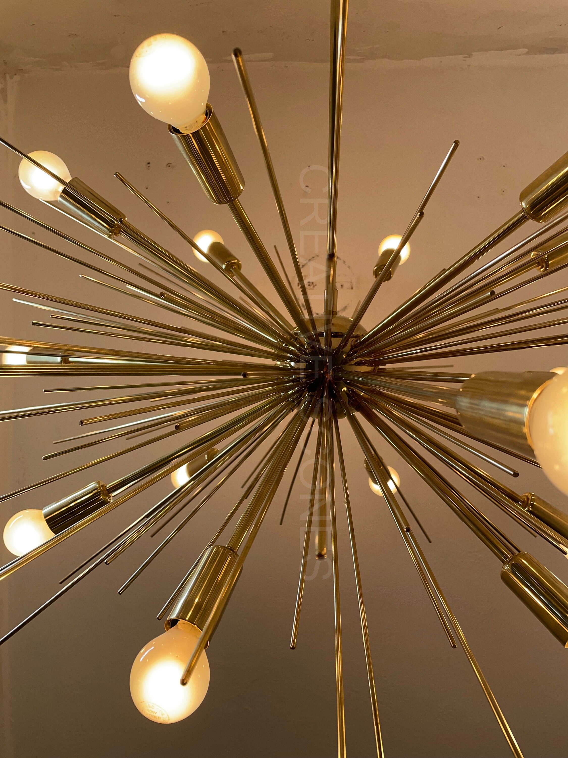 Sputnik Star Brass Cassandra Modern 18 Bulb Mid Century - Etsy