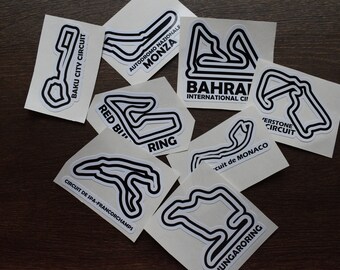 F1 Tracks Sticker - Etsy