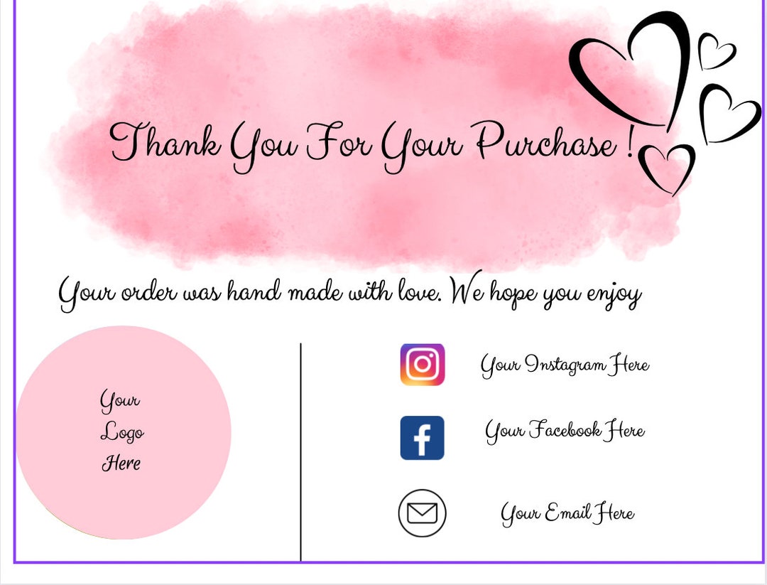 Printable Business Thank You Card Template | Professional Note Cards ...