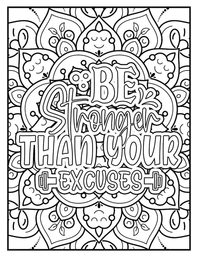 Motivational Coloring Pages, Printable Inspirational Quotes Coloring ...