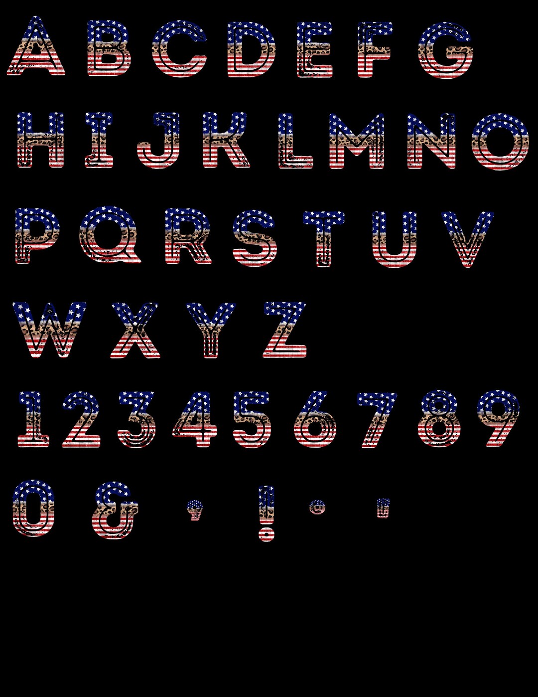 Red White and Blue Alphabet With Bonus Red Alphabet - Etsy