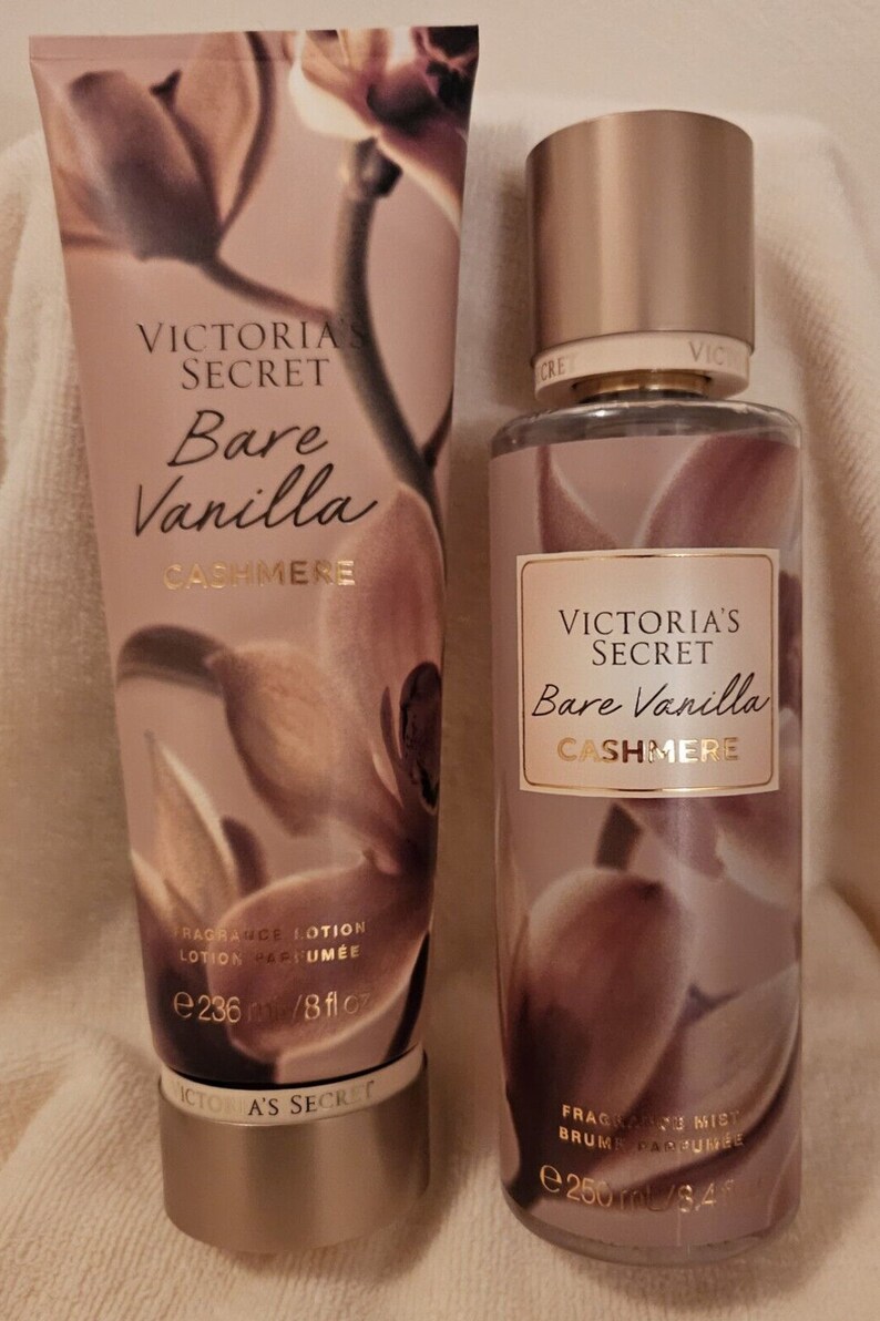 Victoria's Secret Bare Vanilla Cashmere Scented Body Lotion & Scented ...