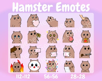 20 Hamster Emotes, Twitch / Discord, Premade, Ready to Use - Etsy