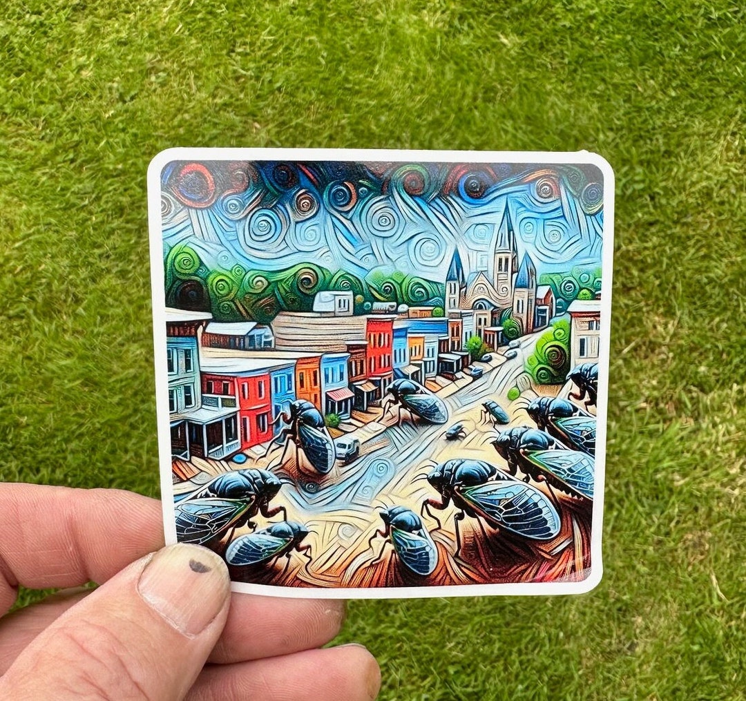 Cicada Bug Sticker, Decal, Gift - Etsy