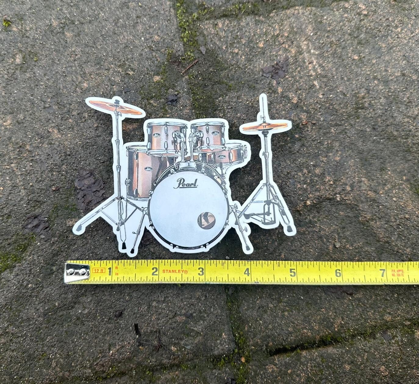 Pearl Drum Set Sticker: Waterproof Vinyl Decal for Musicians - Etsy