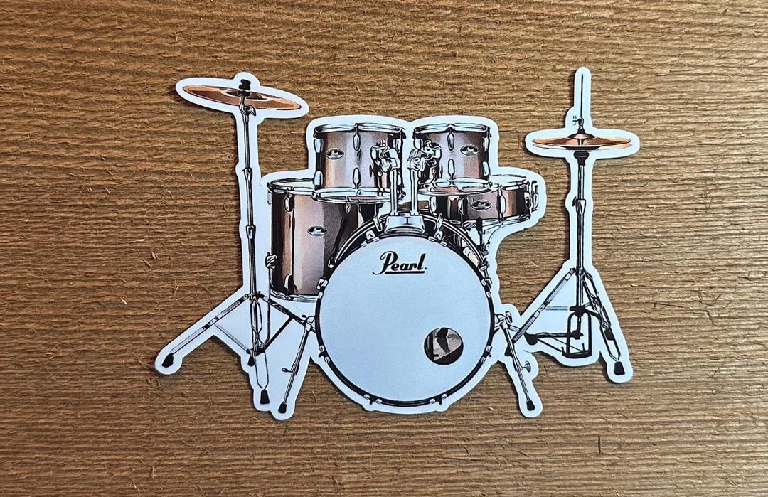 Drum Kit Sticker Decal Pearl - Etsy