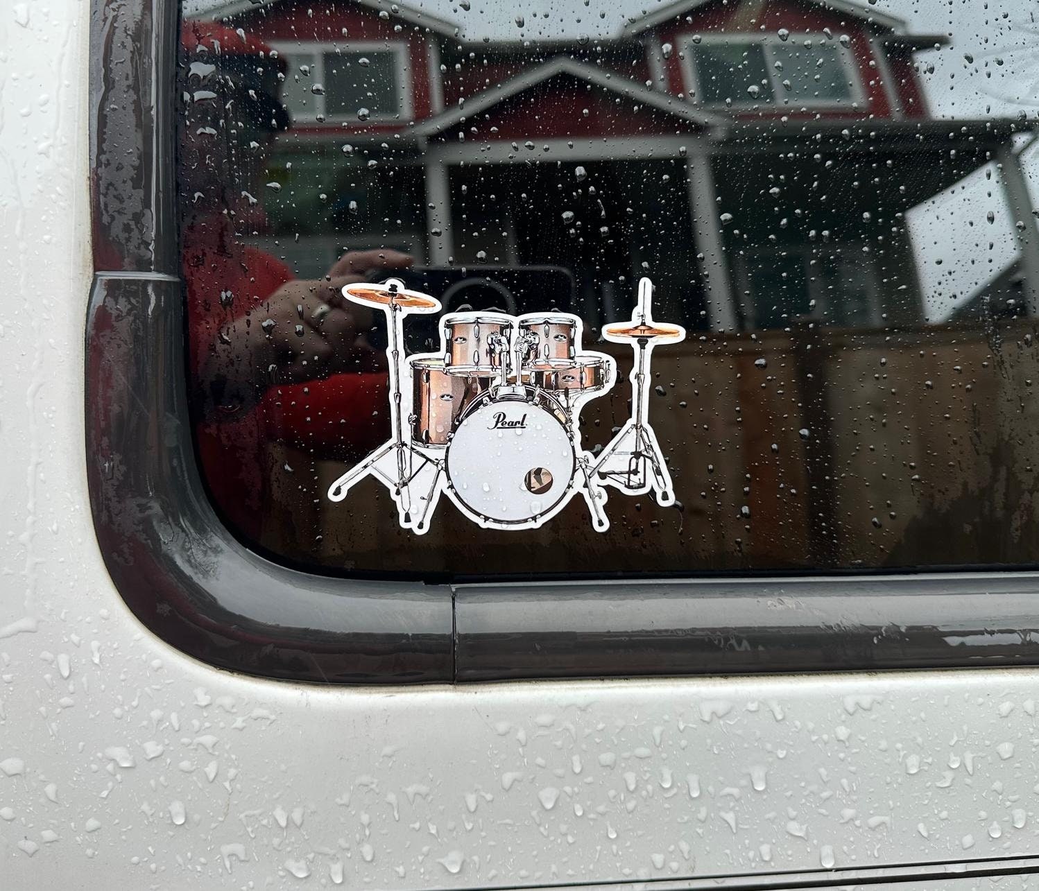 Pearl Drum Set Sticker: Waterproof Vinyl Decal for Musicians - Etsy