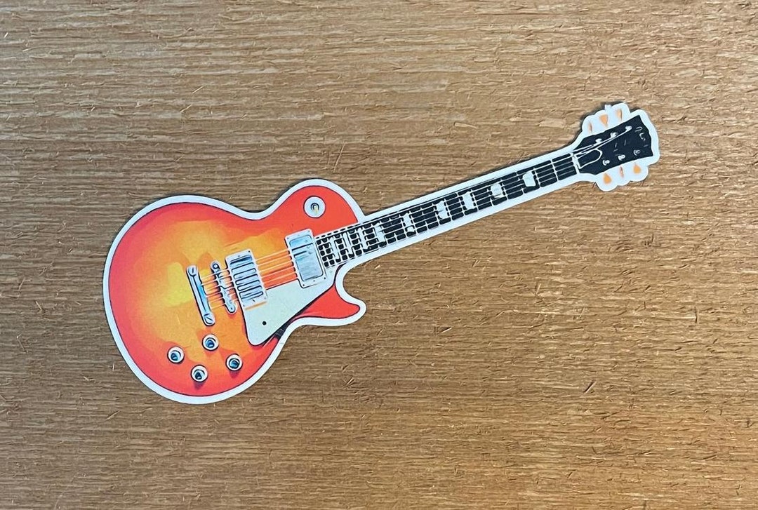 Les Paul Guitar Sticker: Waterproof Decal for Laptops, Water Bottles - Etsy