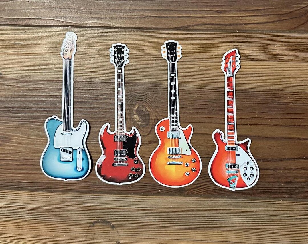 Guitar Sticker, Decal, Gift, Music - Etsy