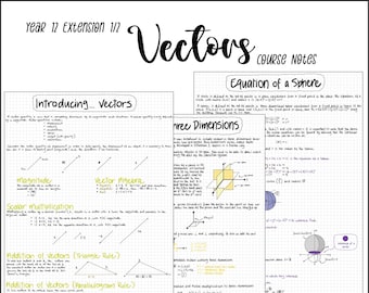 12 Ext Math HSC | Differential Equations Notes - Etsy