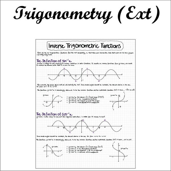 Trigonometry - Etsy