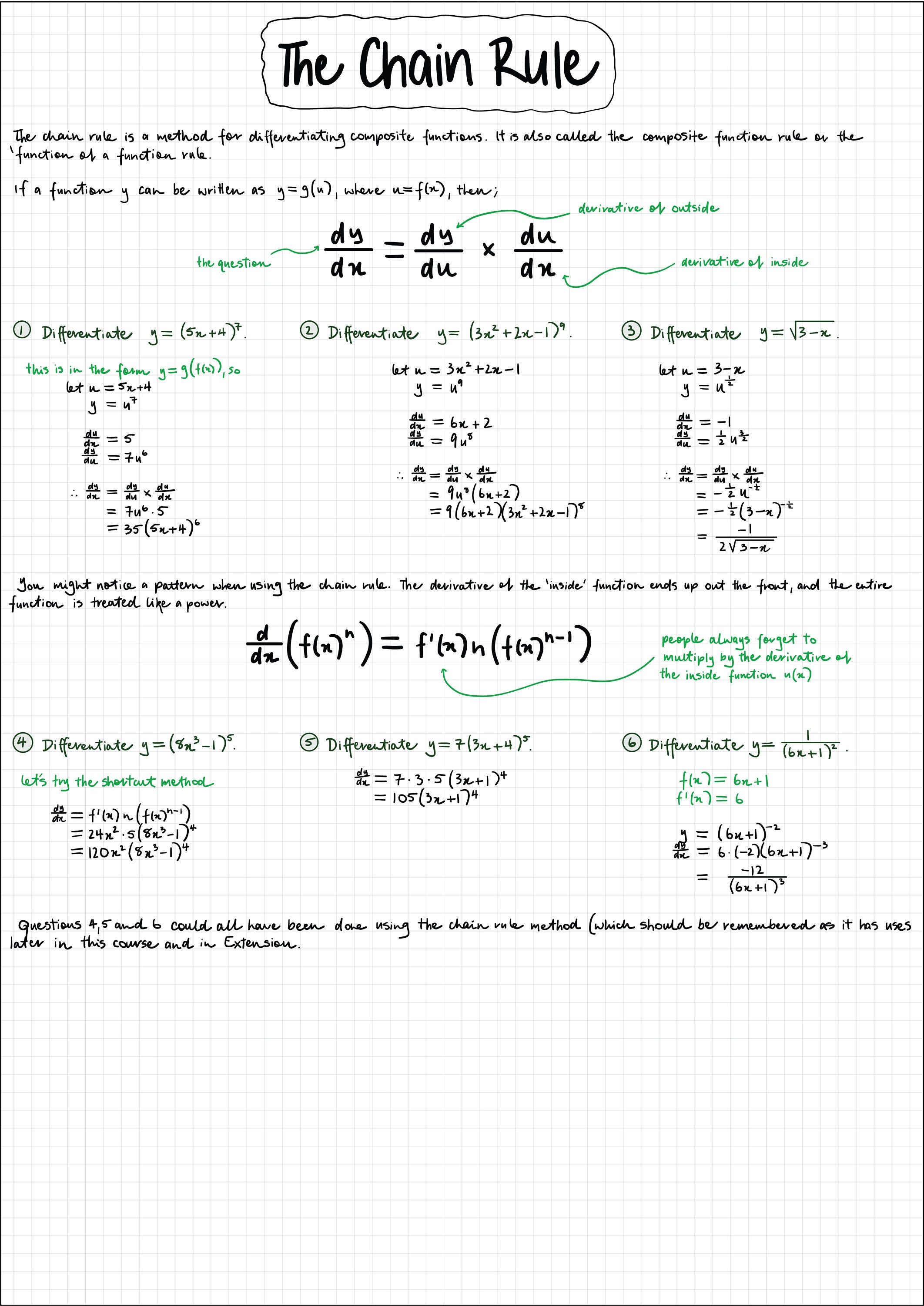 11 Math Adv HSC | Calculus Notes - Etsy