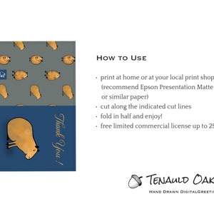 Thank You Card Printable | Capybara Card | Teacher Card | Instant ...