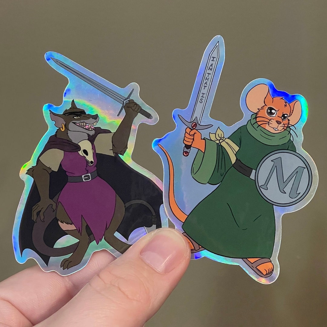 Redwall Matthias and Cluny Holo Sticker - Etsy