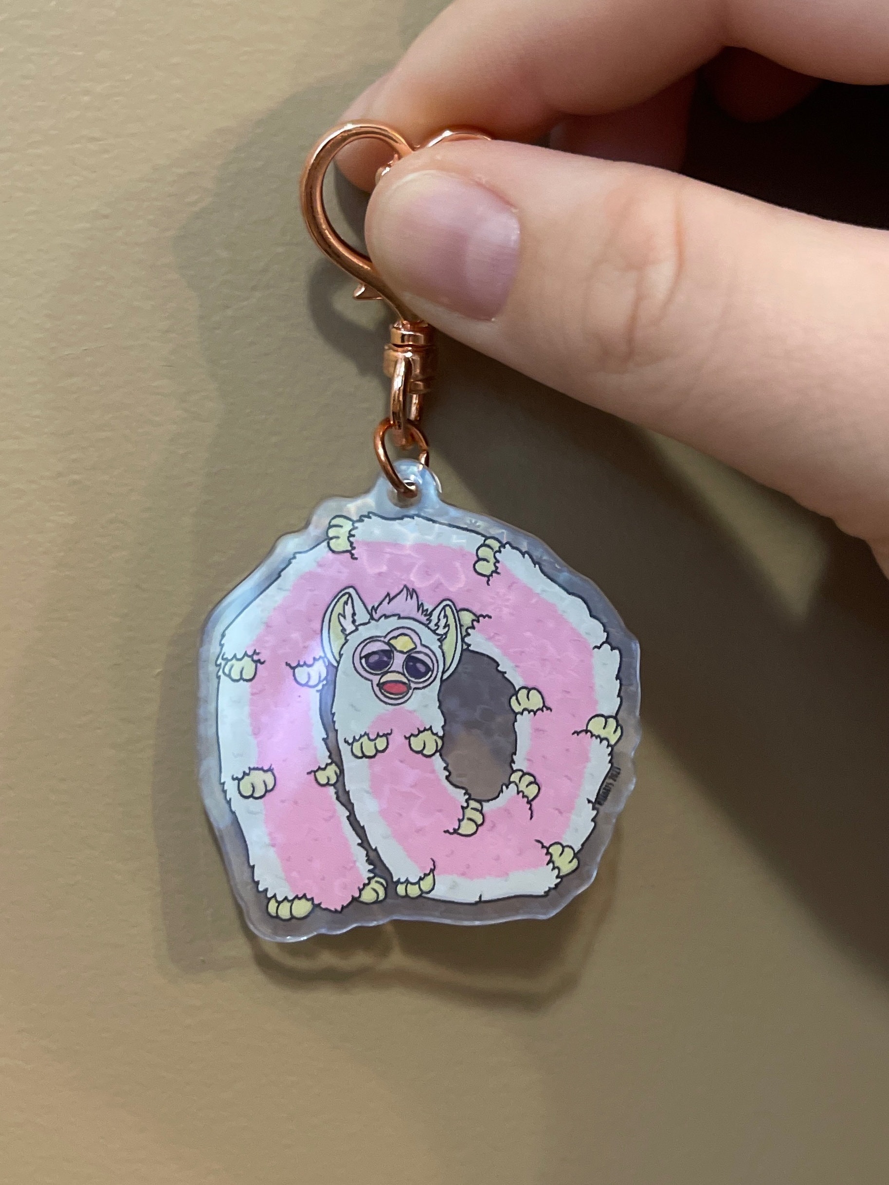 Long Furby Holographic Keychain - Etsy