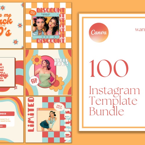 70s Retro Instagram Story and Post Templates - Etsy