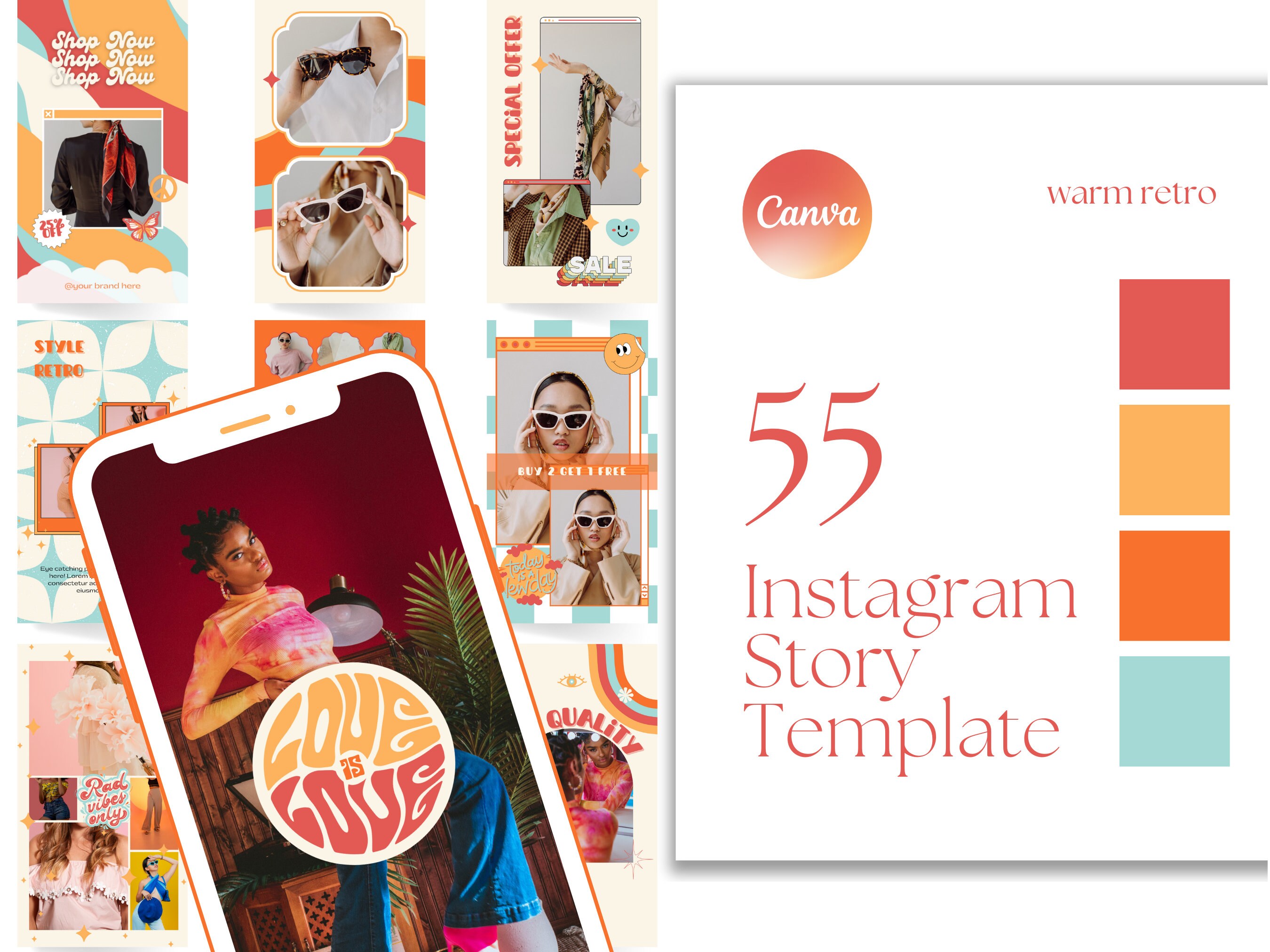 Retro Instagram Story Template 70s Instagram Story Ideas 90s Instagram ...