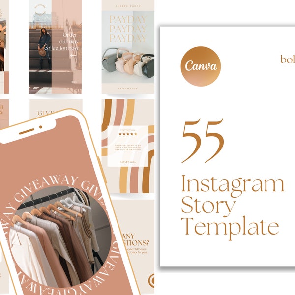 Boho Instagram Story Canva Templates Instagram Story Templates Blogger ...