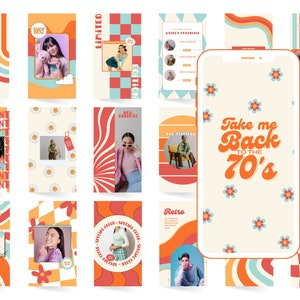 Retro Instagram Story Template 70s Instagram Story Ideas - Etsy