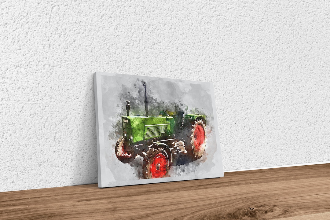 Fendt Farmer Traktor aquarell modern Poster Keilrahmen - Etsy.de