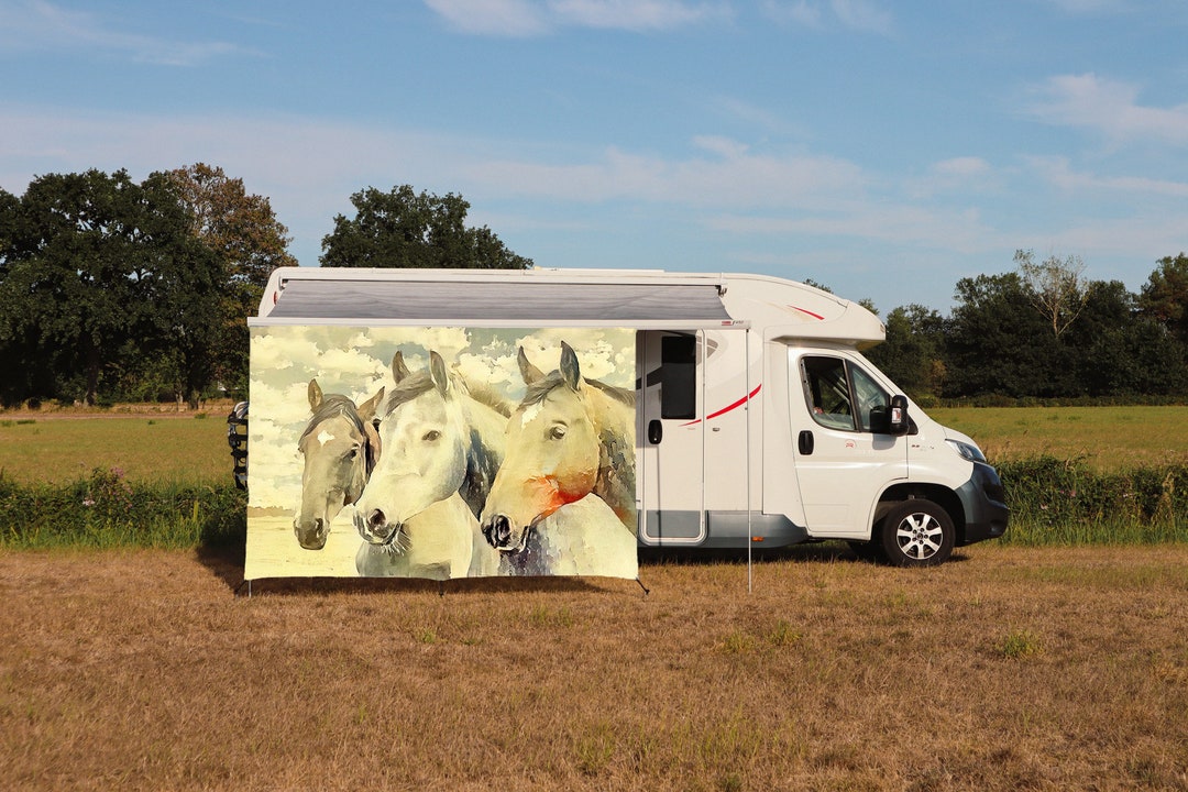 RV Camping Privacy Screen Sun Shade Awning Awning Horse Style Whistler ...