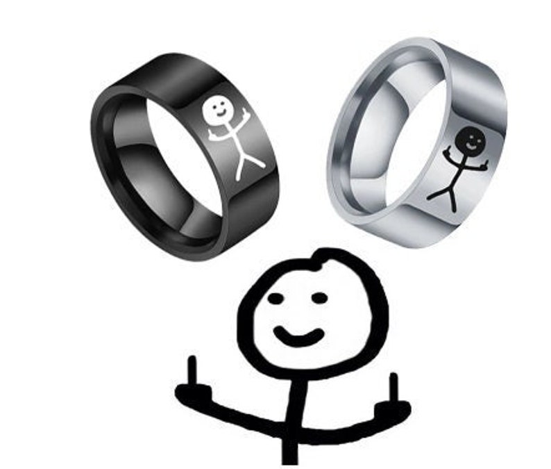 Funny Stickman Middle Finger Keyring Novelty Rude Swearing - Etsy