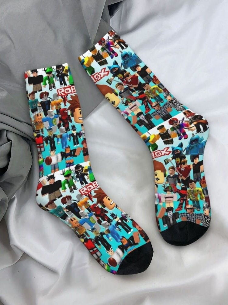 Cute Roblox Socks Giftroblox L Apparel Funny Socks Fun Gift Print Socks ...