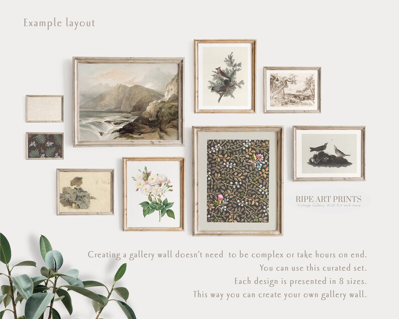 Printable Vintage Gallery Wall Art SET, European Paintings, Aesthetic ...