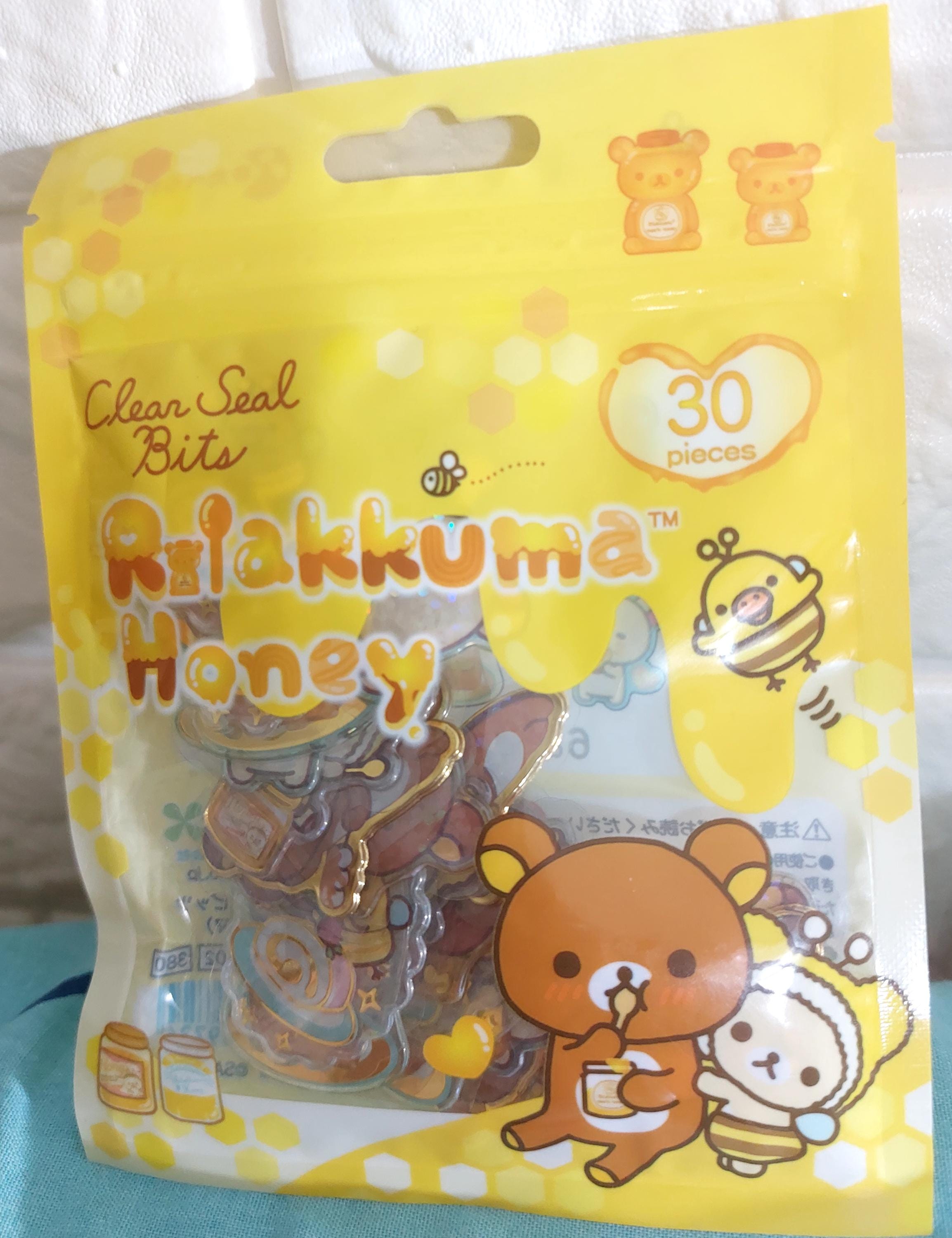 Rilakkuma Crafts Pattern Pocket Gel Shiny Stickers Drop Seal Clear ...