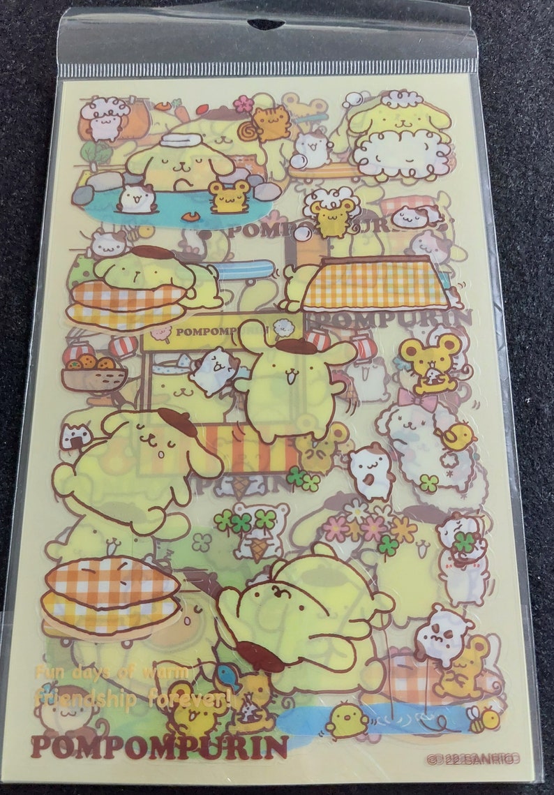 Cartoon Pochacco Cinnamoroll Purin Melody PET Stickers - Etsy
