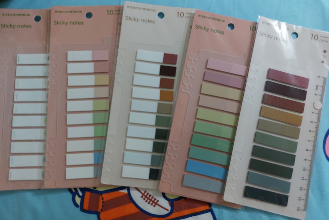 Plastic Sticky Note - Dark - Light -point Sticky - Etsy